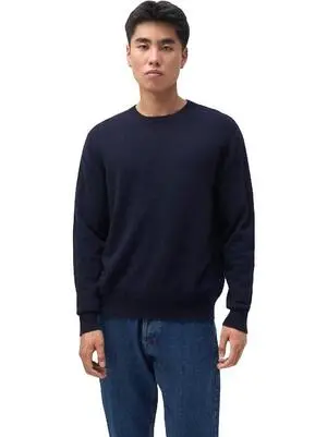 Gobi Cashmere Crewneck Cashmere Sweater - Navy Blazer