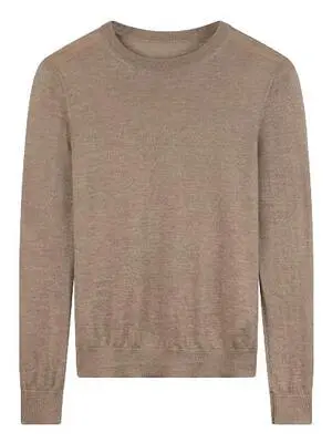 Gobi Cashmere Cashmere And Silk C-neck Sweater - Timber Wolf