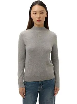 Gobi Cashmere Timeless Cashmere Mock Neck Sweater - High Rise