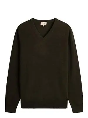 Gobi Cashmere V-neck Cashmere Sweater - Avocado