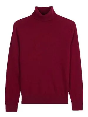 Gobi Cashmere Timeless Cashmere Turtleneck Sweater - Bordeaux
