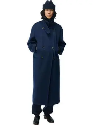 Gobi Cashmere Cashmere Trench Coat - Navy Blazer