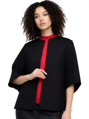 Gobi Cashmere Cashmere Poncho Jacket - Black