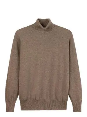 Gobi Cashmere Turtleneck Cashmere Sweater - Taupe