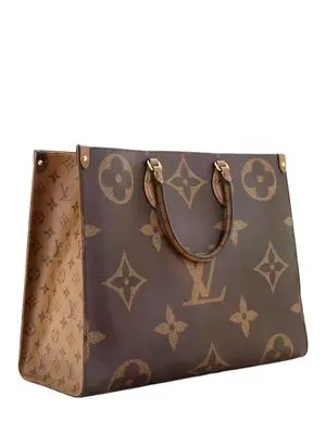 LOUIS VUITTON Onthego Reverse Monogram Giant Gm Tote Bag - Brown