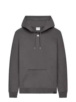 COURREGES Logo-embroidered Hoodie - Grey