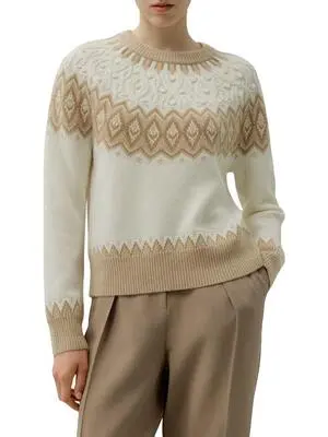 Lilysilk Wool-cashmere Sweater - Fair Isle