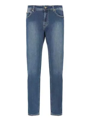 BRIGLIA 1949 Topstitched Jeans - Blue