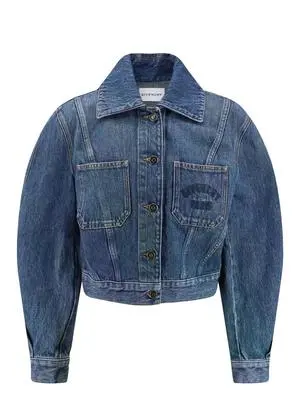 Givenchy Cropped Denim Jacket - Blue