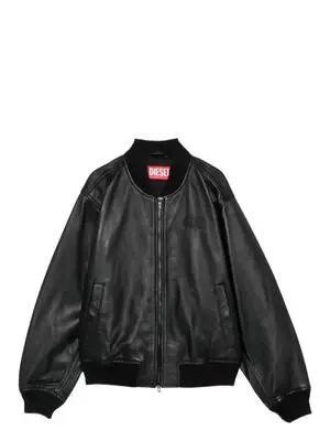 DIESEL® L-ilyan-rb Leather Jacket - Black