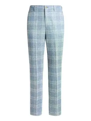 Etro Checked Chino Trousers - Blue
