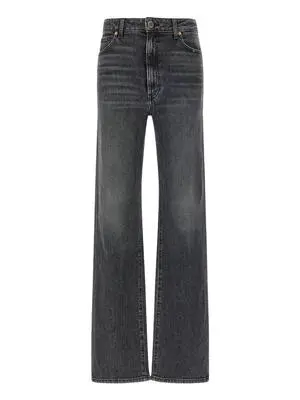 Khaite Stonewashed Straight Jeans - Grey