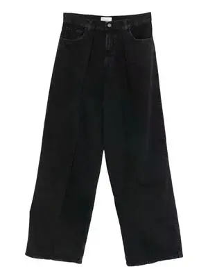HAIKURE Five-pocket Wide Leg Jeans - Black