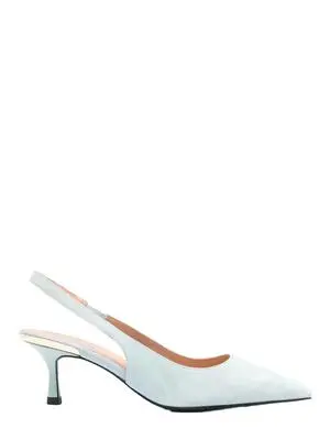 Moschino Slingback Leather Pumps - Blue