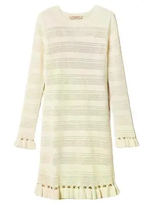 TWINSET Ruffled Knit Dress - Neutrals