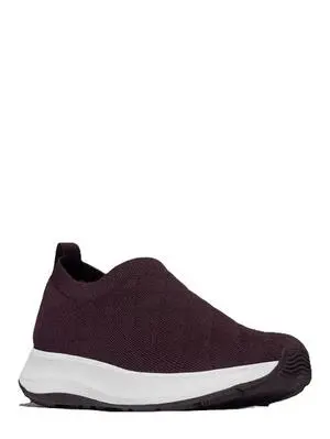 Fitflop F-mode Flow Quilted Knit Sneakers - Plumberry