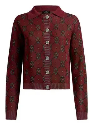 Etro Patterned Knit Cardigan - Red