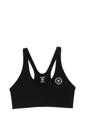 SPORTY & RICH Srhwc Logo Cropped Sports Bra - Black