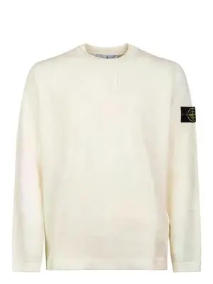 STONE ISLAND Logo-Patch Waffle Knit Sweater