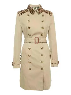 Burberry Embellished-collar Trench Coat - Neutrals