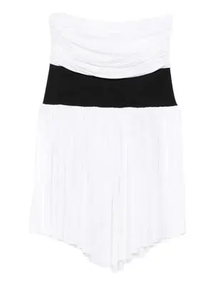 Gimaguas Carine Ruched Asymmetric Skirt - White