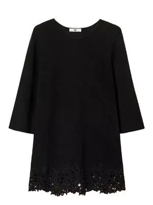 TWINSET Lace-hem Tunic - Black