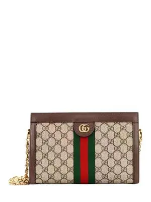 Gucci Ophidia Chain Shoulder Bag - Brown