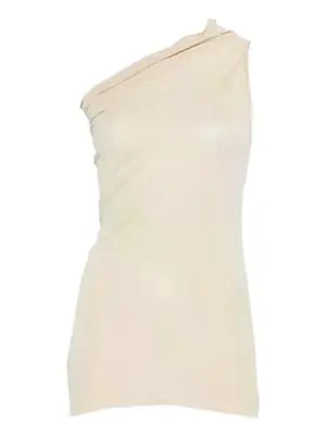 Rick Owens One-shoulder Draped Top - Neutrals