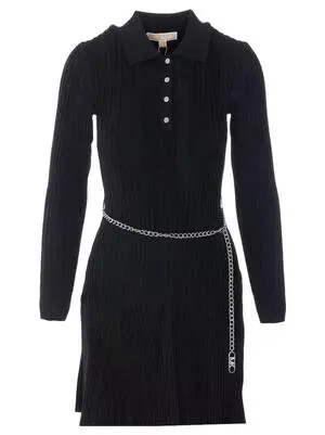 Michael Kors Knitted Chain Dress - Black