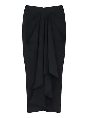 Givenchy Pencil Skirt With Draped Detailing - Black