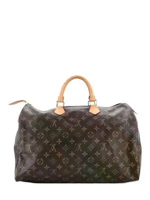 LOUIS VUITTON Speedy Handbag Monogram Canvas 40 Satchel - Brown