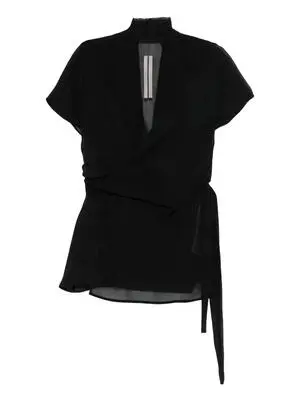 Rick Owens V-neck Blouse - Black