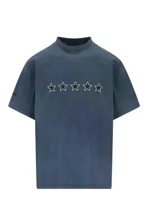 Balenciaga Stars-graphic T-shirt - Blue
