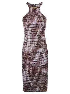 Elisabetta Franchi Animal-print Midi Dress - Brown