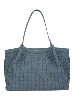 SERAPIAN Small Leather Tote Bag - Blue