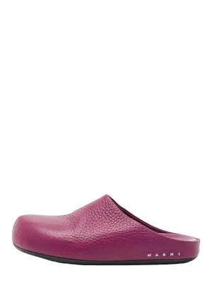 Marni Fussbett Leather Mules - Purple