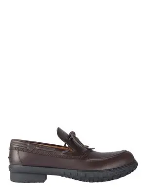 Givenchy Echo Boat Shoes In Leather - Dark Brown