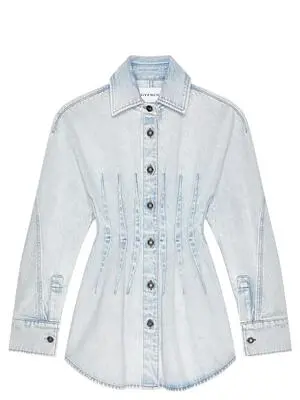 Givenchy Cocoon Denim Mini Dress - Light Blue