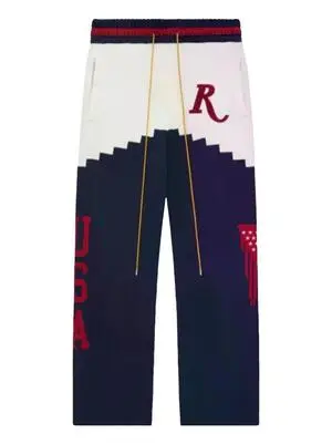 Rhude Knitted Track Pants - Blue