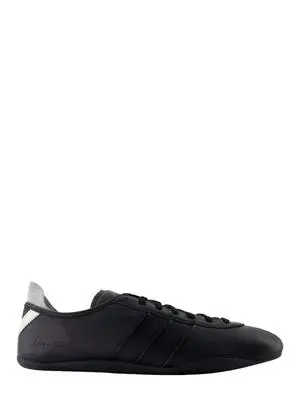 Y3 Tokyo Laced Leather Sneakers - Black