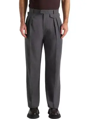 Manière De Voir Pierre Pleated Tailored Trousers - Grey