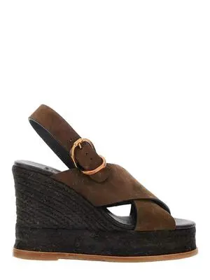 CastaÑer Bettina Buckled Espadrilles - Brown