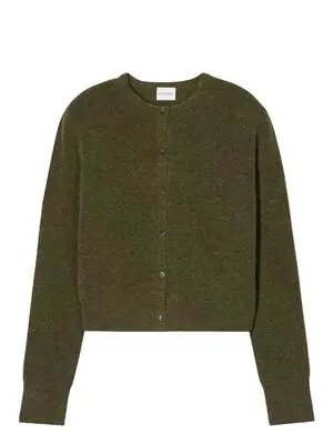 Closed Crew-neck Cardigan - Green