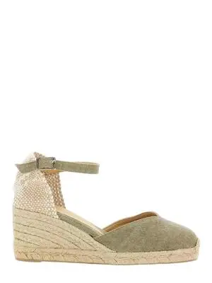CastaÑer Chiarita Ankle-strap Wedge Espadrilles - Green