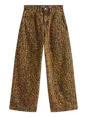 Tommy Hilfiger Animal-print Jeans - Brown