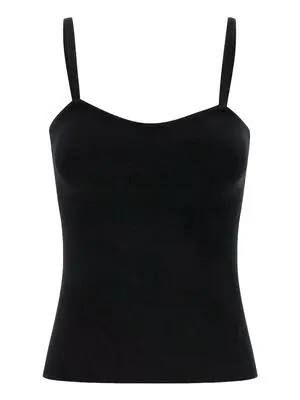 Max Mara Sweetheart-neck Top - Black