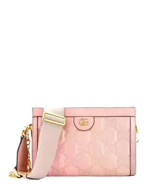 Gucci Gg Matelasse Leather Small Shoulder Bag - Pink