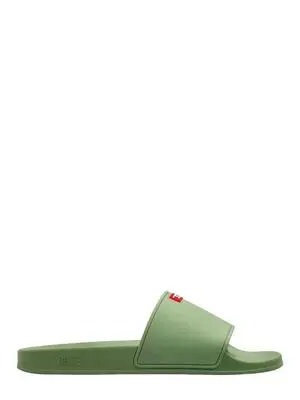 DIESEL Logo Plaque Slides - Green