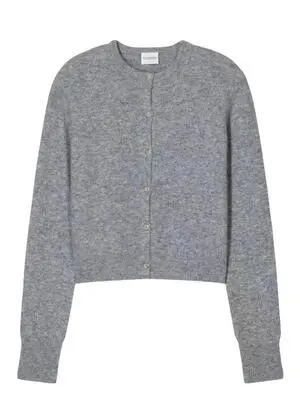 Closed Crew-neck Cardigan - Grey