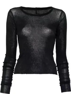 Rick Owens Crew Neck Top - Black